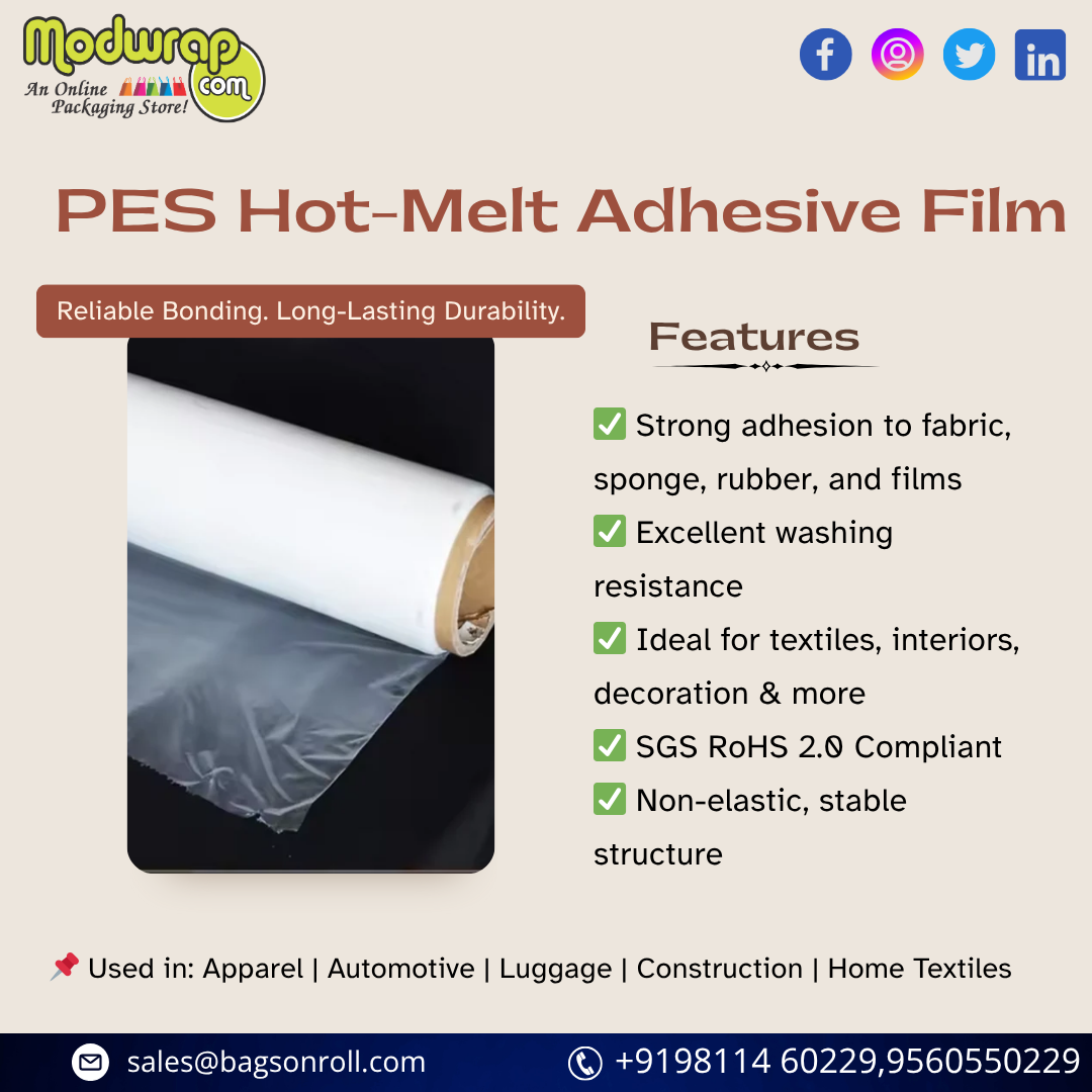 PES Hot-Melt Adhesive Film – Strong, Stable, and Wash-Resistant Bondin – modwrap