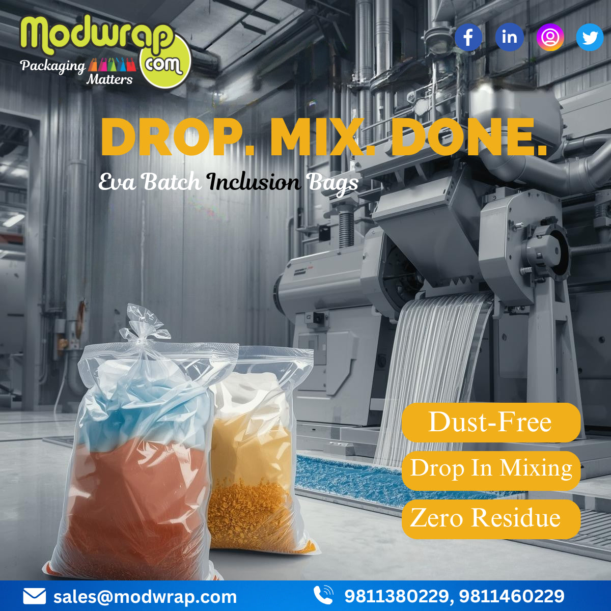EVA Batch Inclusion Bags for Clean Efficient Mixing – modwrap